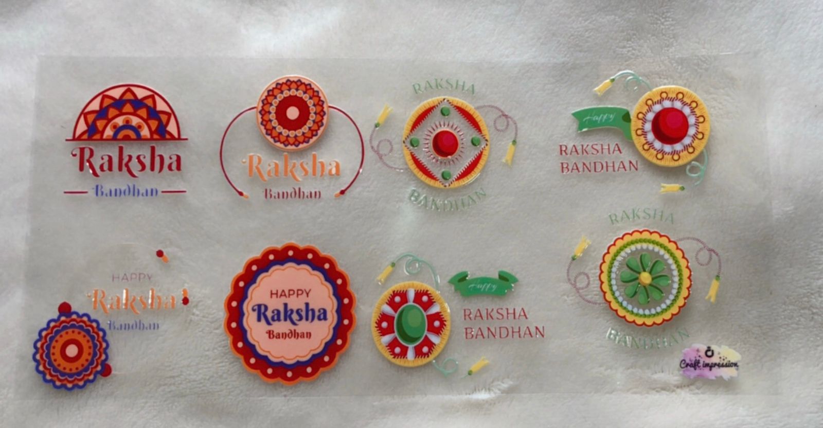 Happy Raksha Bandhan 1 – Waterproof Sticker – Craft Impression